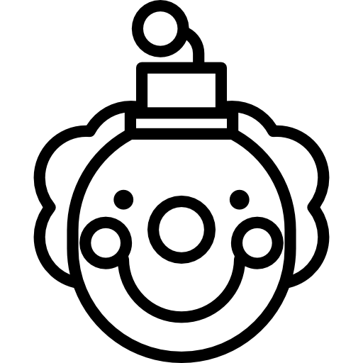 Face, user, head, interface, funny, Clown, Comedy, laughter icon