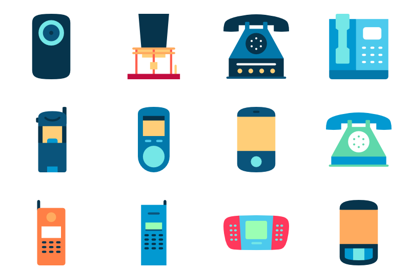 Phone icon set