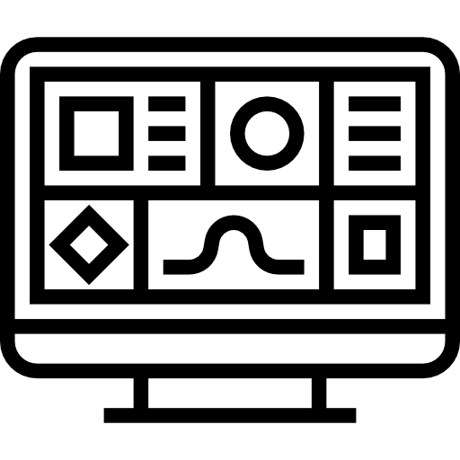 Tv, monitor, screen, television, ui, web design, technology icon