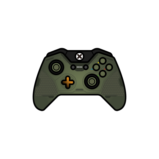 green, controller, halo, gamer, xbox one, master chief icon
