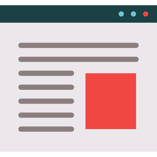 News, Text file, interface, internet, web page, Text Lines icon