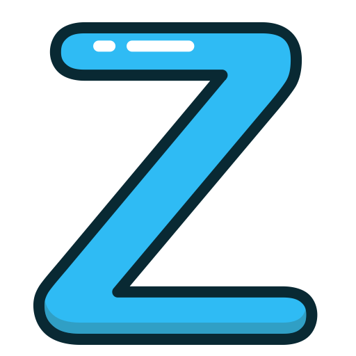 Letter, Alphabet, z, letters, Blue icon