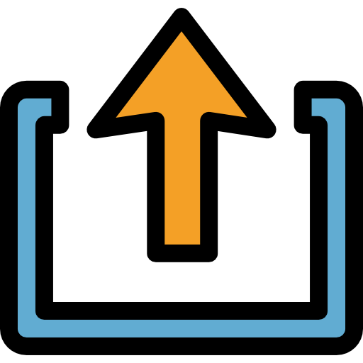 interface, Direction, ui, up arrow, Arrows, upload, outbox, uploading, Multimedia Option icon