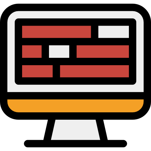 Computer, monitor, screen, wall, ui icon