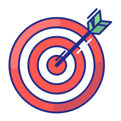Arrow, Aim, strategy, Purpose, Target, bullseye icon