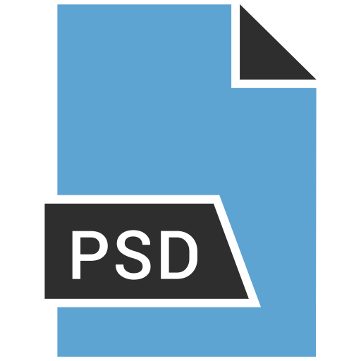 Psd, photoshop, file format icon