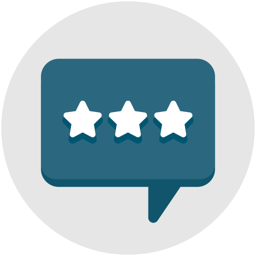 Stars, Comment, Chat, feedback, Communication, interview icon