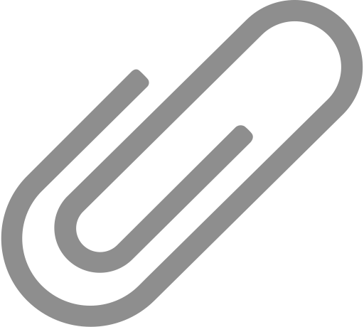 Paperclip, document, File, Attach icon