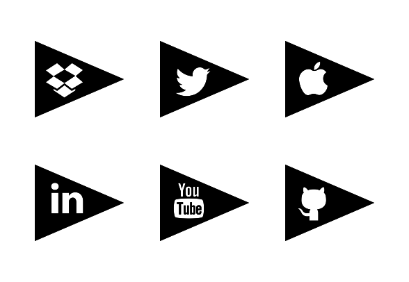 Social Media Flags Free Icon