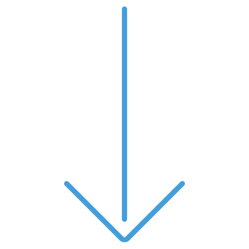 Blue, Bottom, Arrow, ui, free, outline icon