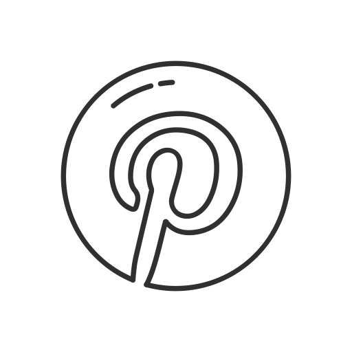 Logo, name, social media, pinterest icon