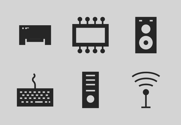 Computer Hardware Hand Drawn vol 1 Icon