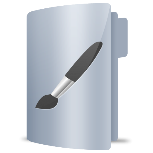 Folder, Brush, Art icon